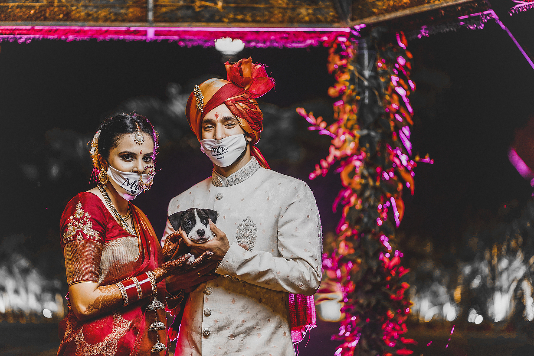 This fusion lockdown wedding witnessed the groom surprising his bride ...