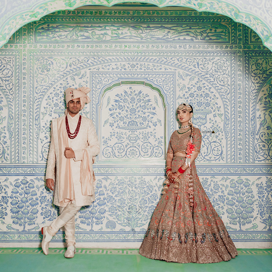Anahat and Nikhilesh, Samode Palace, Rajasthan | WeddingSutra