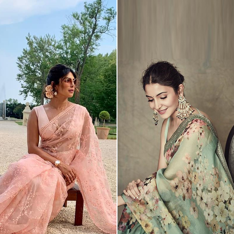 Effortlessly elegant! 10 times celebs wowed in Organza sarees ...