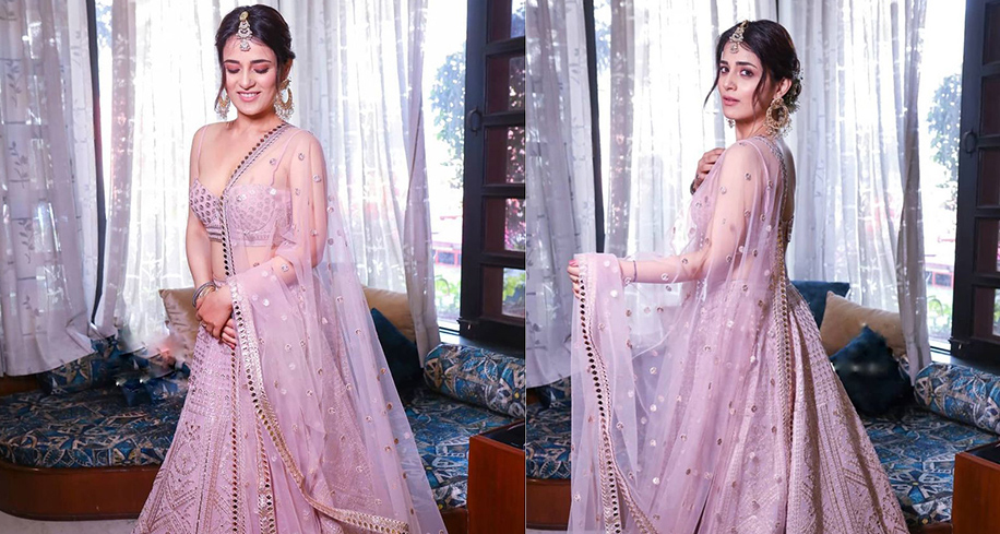 Actor Radhika Madan in a pastel pink lehenga is Bridesmaid Goals! - WeddingSutra