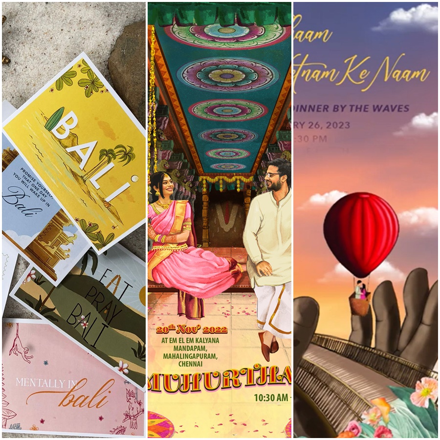 10+ unique destination wedding invites from real weddings - WeddingSutra