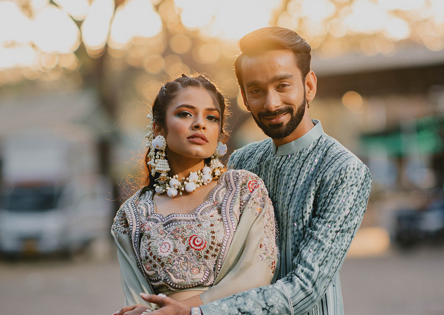 Swathed in shades of green, this couple’s haldi event was ...